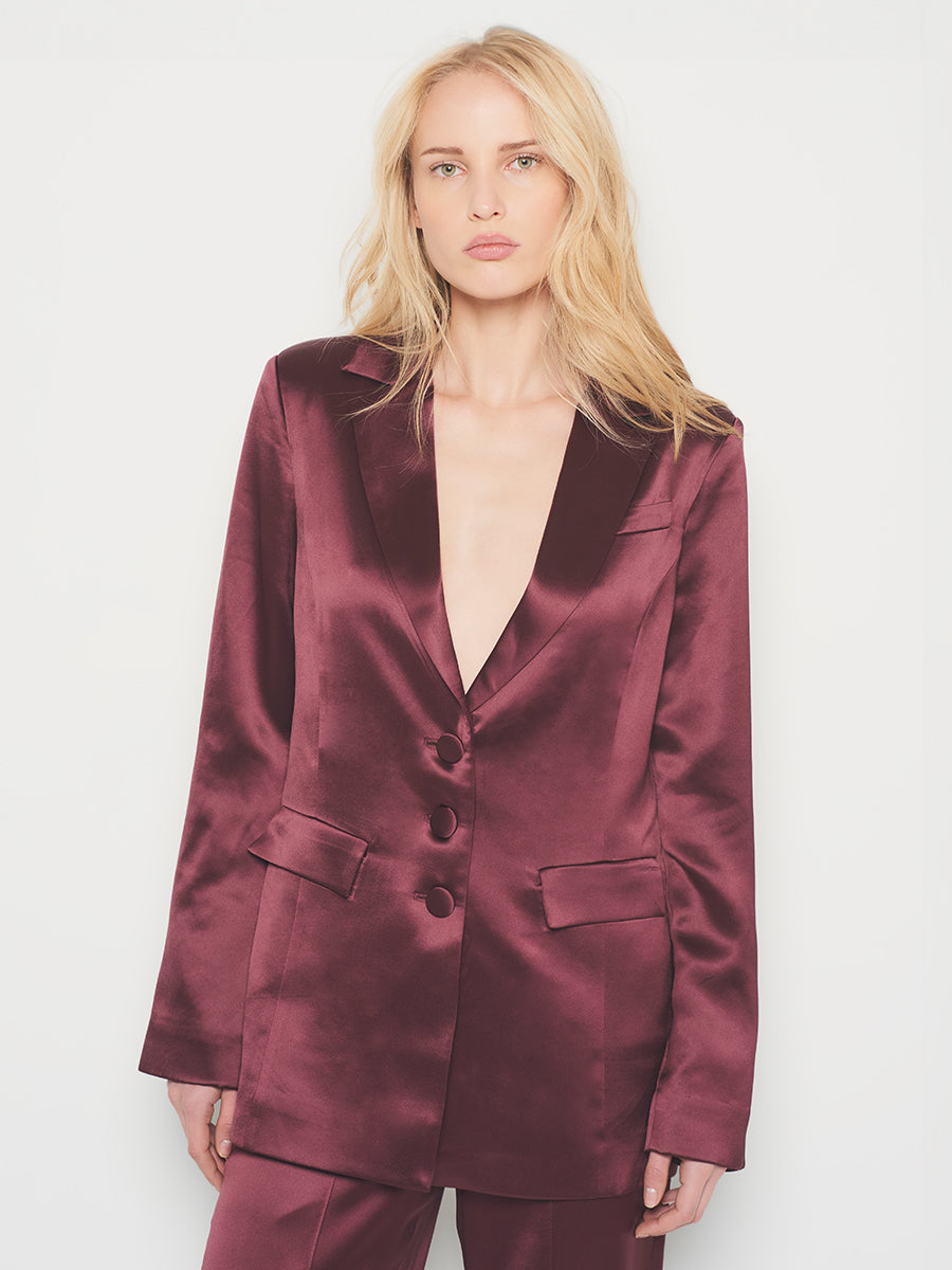 COLLINS SATIN BOYFRIEND BLAZER – AS by DF